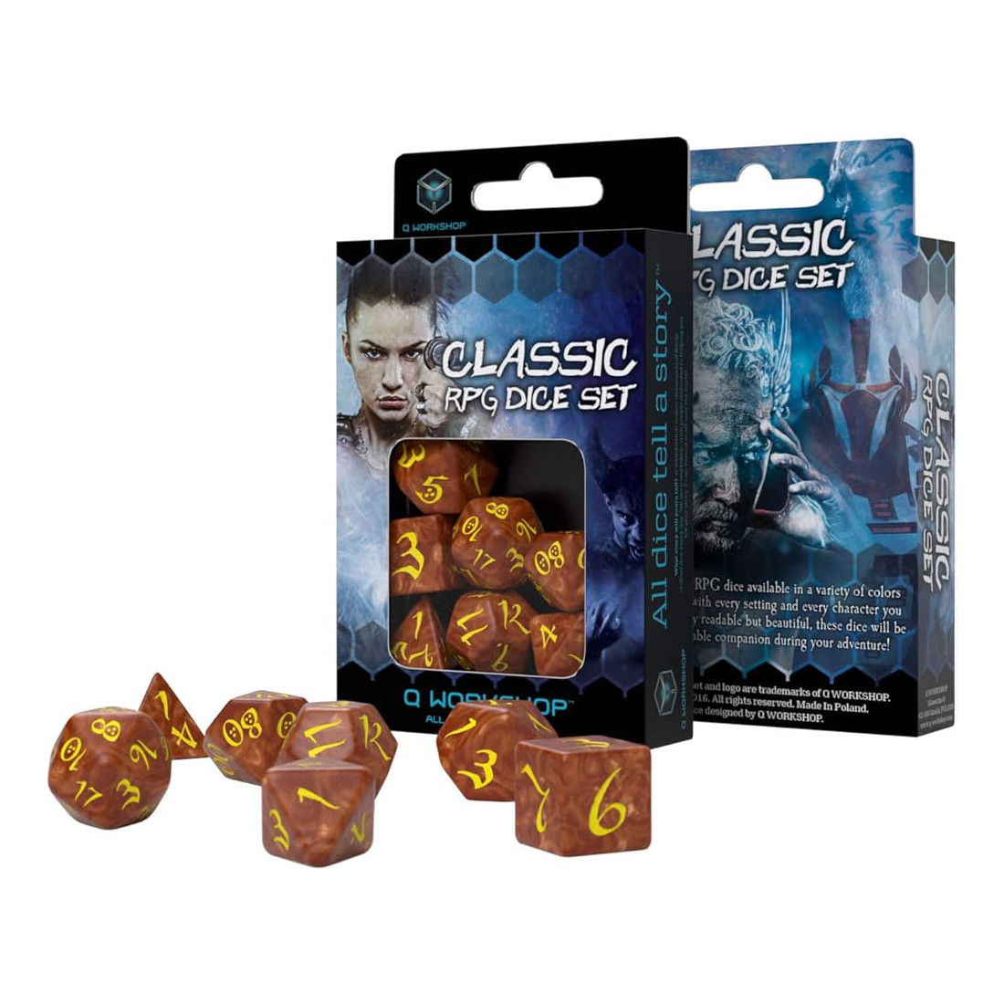 Σετ Ζάρια! Classic RPG Dice Set - Caramel & Yellow - The Lab GameStore